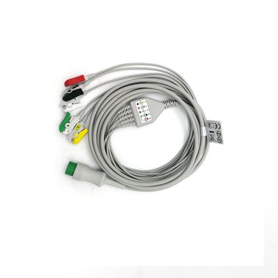 China 5 Kabel und Leitungsdrähte der Führungs-2.5m 12Pin ECG für Biolight C2557P0 for sale