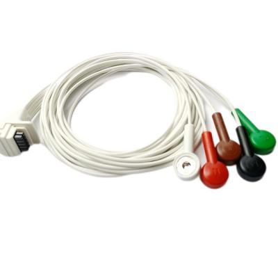中国 Mortara H3 5の鉛Holter ECGは白いTPUのジャケット0.9mのGB/T18830標準をケーブルで通信する 販売のため