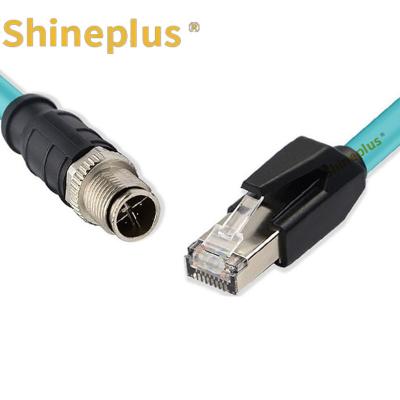 中国 Ethernet Industrial Camera Network Cable 8 Core X Type Cameralink M12 To RJ45 販売のため