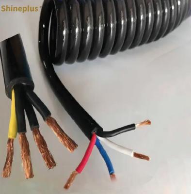 中国 TPU/PVC銅コア 望遠鏡式スプリングワイヤー 2コア 3コア 4コア 5コア 1.5 2.5 4 スクエアスパイラル電源ワイヤー スリングショットワイヤー 販売のため