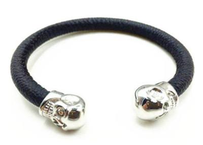 China Trendy Sports Style Stainless Steel Bangle Bracelets With Double Silver Plating for sale