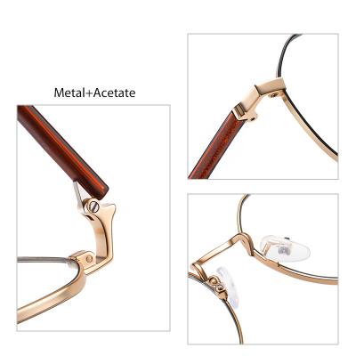 Cina Annata di blocco leggera blu anti Ray Eyewear blu rotondo di vetro del metallo dell'acetato in vendita