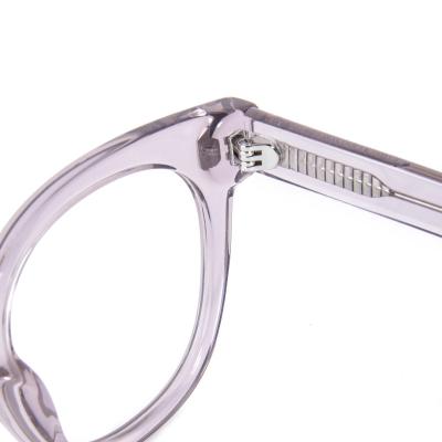 Cina Occhiali alla moda unisex con montatura rotonda in acetato di colore trasparente in vendita