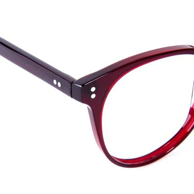 Cina Produttore di occhiali Occhiali da vista rotondi in acetato con logo personalizzato in vendita