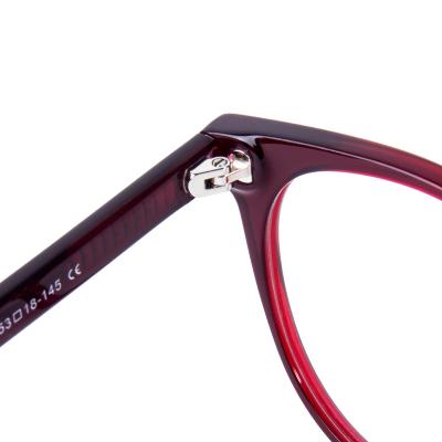 Cina Produttore di occhiali Occhiali da vista rotondi in acetato con logo personalizzato in vendita