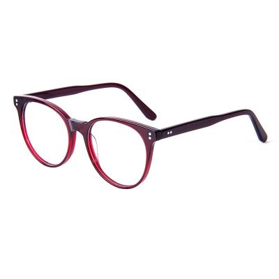 Cina Produttore di occhiali Occhiali da vista rotondi in acetato con logo personalizzato in vendita