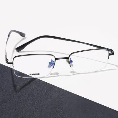 Cina Vetri di titanio ottici flessibili, donne mezzo Rim Glasses del metallo degli uomini in vendita