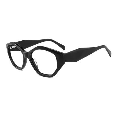 Cina Lente trasparente ottica dell'acetato di vetro irregolari neri della struttura in vendita