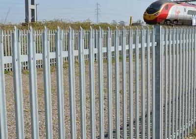 China D Section Palisade Fence Panels , 9ft Length Backyard Metal Fencing for sale