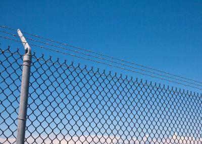 China 6ft High Steel Chain Link Fencing Hot Dip Galvanized Diamond Fabric for sale