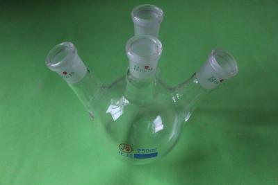 China Laboratory glassware Round bottom glass Flasks with four neck 250ml manufacturer in China for sale