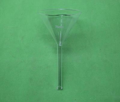 China Lab Glass Conical Funnel Borosilicate 3.3 Transparent Glassware Triangle supply from China factory  tag for sale