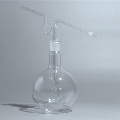 China Washing Bottle Flat Bottom with Ground-in Glass Stopper Boro 3.3 lab glassware suppliers China for sale