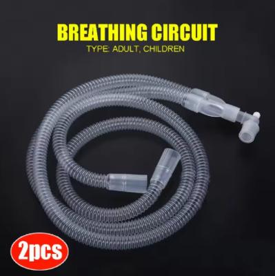 Cina 2 pezzi Circuito di respirazione per anestesia animale Tubo corrugato Circuiti di respirazione per ventilatore anestesia Attrezzatura veterinaria in vendita