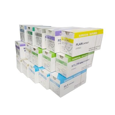 China Nylon Sterile Surgical Sutures Nylon Monofilament Sutures With Needle Nylon Silk Chromic Catgut for sale