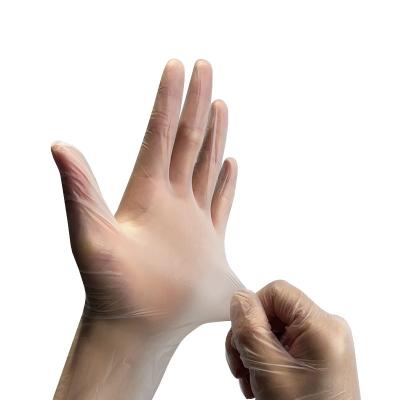 China 100pcs/Bag Disposable Protection Gloves Food Medical Examination Vinyl Safety Powder Free Transparent Pvc for sale