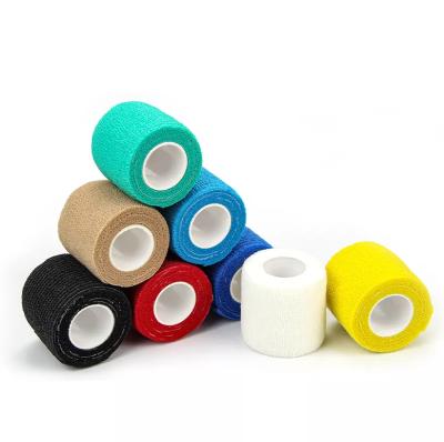 China Animal Self-Adhesive Nonwoven Elastic Dog Paw Bandage Vetraps Cohesive Bandage Colored Non-Woven Elastic Self-Adhesive Sports Bandage Vet Wrap for sale