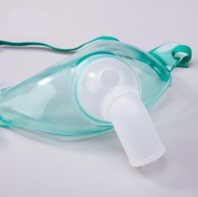 China Adult PVC Clear Tracheostomy Mask with 360° Swiveling Connector, EO Sterilized Class II Medical Oxygen Mask for sale