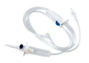 China Medical 20 Drops/ml Disposable Infusion Set with Adjustable Flow Regulator and CE ISO Certification for sale