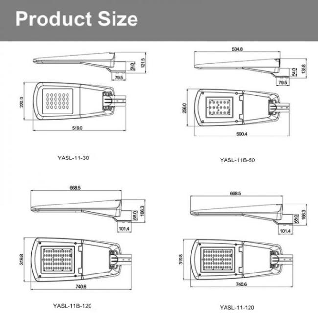 Ra80 50w 60w Aluminum Led Street Light For Square School Residential District 1