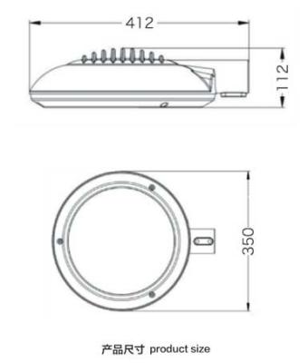 China Round IP66 Bridgelux Outdoor Area Lighting 50W LED Garden Light COB light Park light for sale