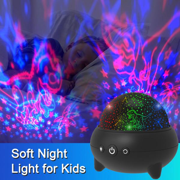 FCC Dinosaur Starry Night Light Projector 9 Color Adjustable For Kids