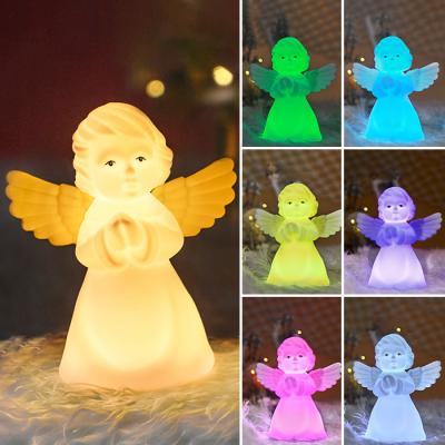 Cina Luce notturna multicolore Angel Shape Adjustable Brightness del silicone dell'OEM in vendita