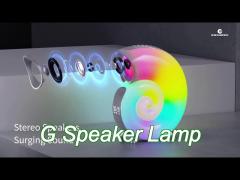 Lâmpada de música de concha Máquina de som de luz inteligente G Lâmpada de alto-falante Branco Cinza Suporte OEM / ODM