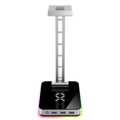 Cina supporto regolabile della compressa 800g, supporto della cuffia di W115mm Rgb con 3 porte USB in vendita
