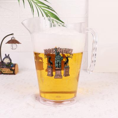 China 1.5 Liter Capacity Clear Acrylic Water Pitcher Jug For Water Storage And Serving for sale