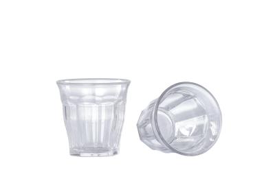 China 250ml Nonagon Plastic Shot Cups PC PS Nine Sided Glass Unbreakable Impact Resistant for sale