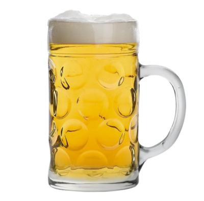 China 40oz Classic Design Plastic Tankard With Handle Reusable Stein Glasses For Stadium Party for sale