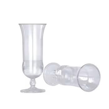 China 420ml Clear PS Plastic Stein Glasses Unbreakable Reusable Plastic Tumbler Cup BPA Free for sale