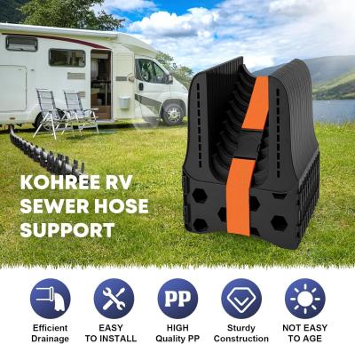 China Plastic 30FT RV Camper Sewer Hose Holder Flexible Accordion Design With Carrying Strap for sale