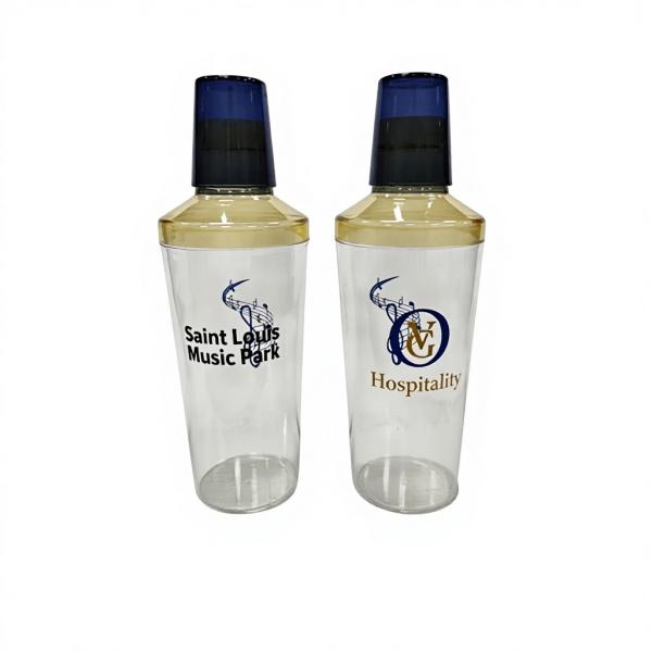 Quality 22oz Leakproof Plastic Drink Mixer Plastic Cocktail Shaker With Measurements Markings for sale