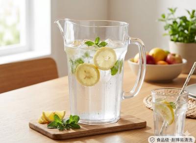 China Unbreakable Acrylic Water Pitcher with Lid, 50oz/1.5L High Capacity PC Plastic Carafe, Heat Resistant Beverage Jug for Juice, Iced Tea, Sangria, BPA-Free Cold Water Kettle for Home & Restaurant Use for sale
