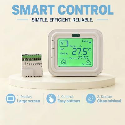 China Commercial Landscape AC Control Panel With LCD Display Hotel Use HVAC Controller for sale