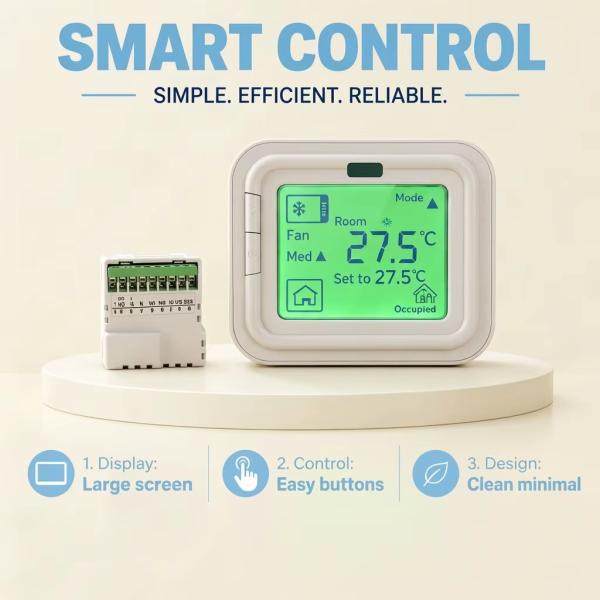 Quality Commercial Landscape AC Control Panel With LCD Display Hotel Use HVAC Controller for sale