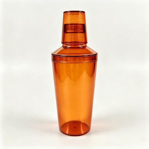 Quality 20oz Capacity Plastic Cocktail Shaker with Custom Logo Printing and Durable PS for sale