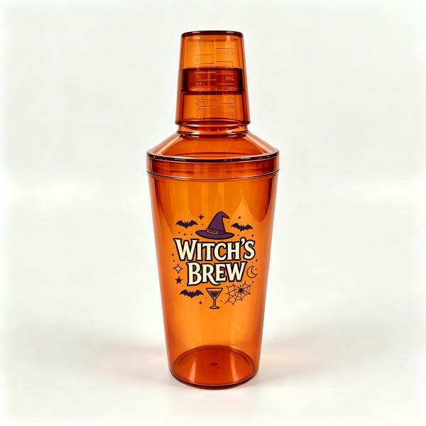 Quality 20oz Capacity Plastic Cocktail Shaker with Custom Logo Printing and Durable PS for sale