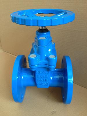 China (BS) Cast Iron Resilient Gate Valve nor-rising stem Flanged Ends for sale