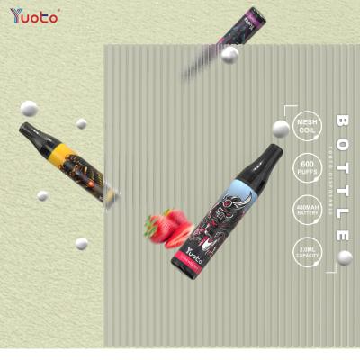 China Mesh Coil Yuoto Bottle 600 Puffs Disposable Vape 20Mg Nicotine for sale