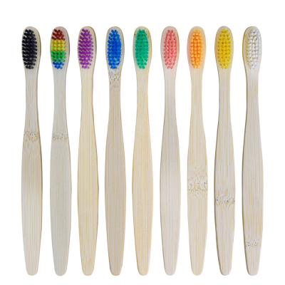 Customized Wholesale Natural Eco Biodegradable Colorful Soft Hotel Bamboo Toothbrush With Packaging