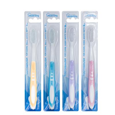 Wholesale Custom Adult Travel Home Hotel Plastic Soft Bristle Home Use Toothbrush In Blister Card