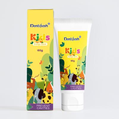 China DENTIFRESH 60g Orange Flavor ToothPaste in Orange Paste Flavor ToothPaste for Children Mini Capacity ToothPaste for sale