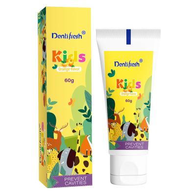 中国 DENTIFRESH 60g オレンジ味歯磨き粉 オレンジ味歯磨き粉 子供用ミニ容量歯磨き粉 販売のため