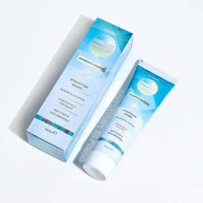 Cina DENTIFRESH 100 g di dentifricio a base di idrossiapatite, dentifricio a sapore di menta, dentifricio per adulti, dentifricio con logo personalizzato in vendita