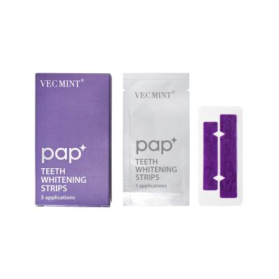China VECMINT pap* Advanced Teeth Whitening Strips - A Pack of 5 Applications Long - lasting White Smile. for sale
