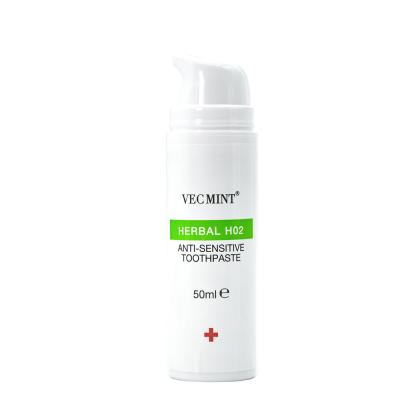 China 50ml VECMINT Herbal H02 Anti - Sensitive Toothpaste: Natural Herbal Blend for Sensitive Oral Care for sale