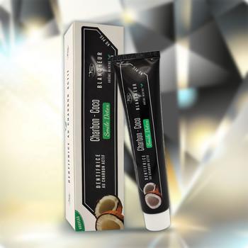China OEM Black Vegan Organic Activated Charcoal Toothpaste Gentle Peppermint Flavor for sale